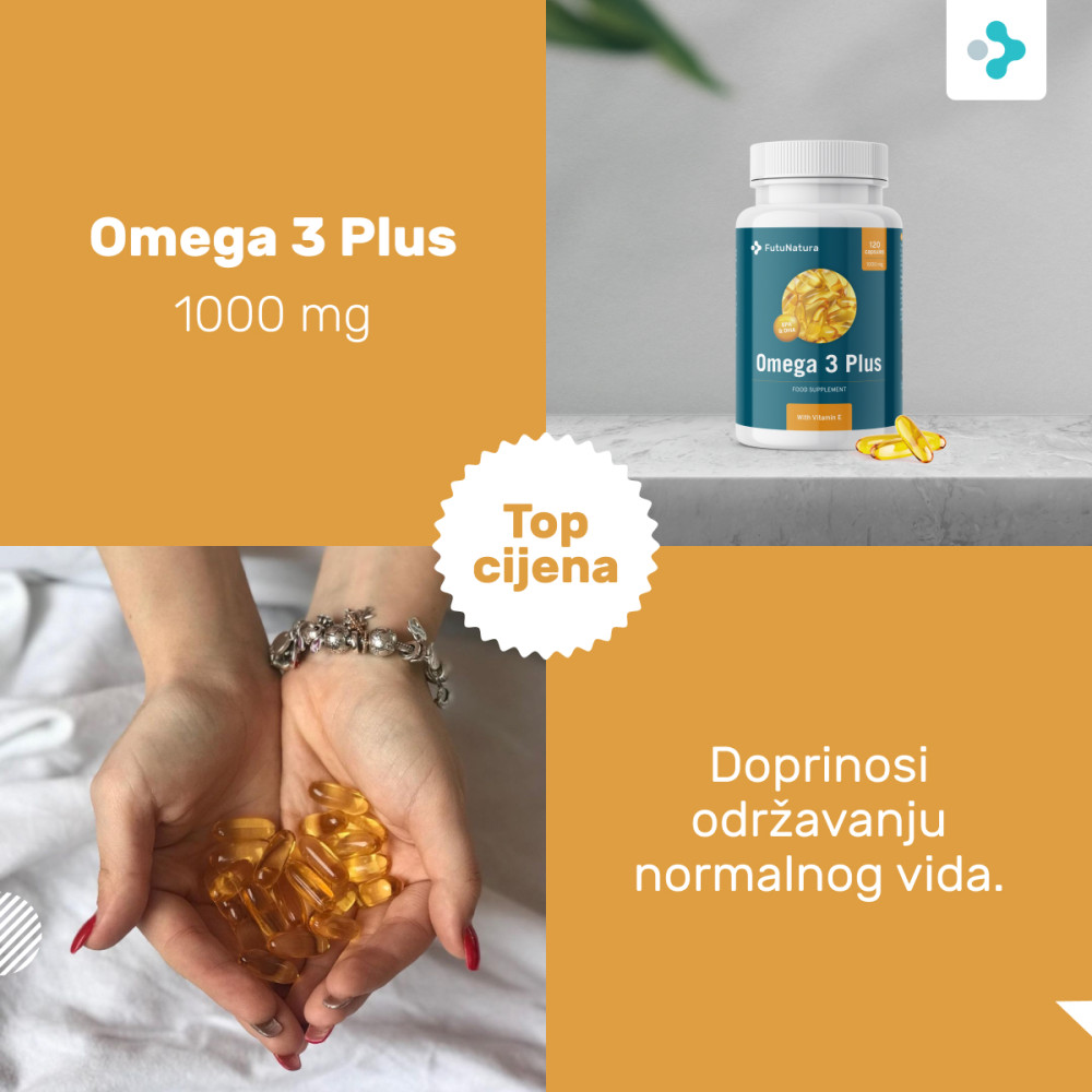 Omega 3 Plus 1000 mg, 120 mekih kapsula - FutuNatura.hr
